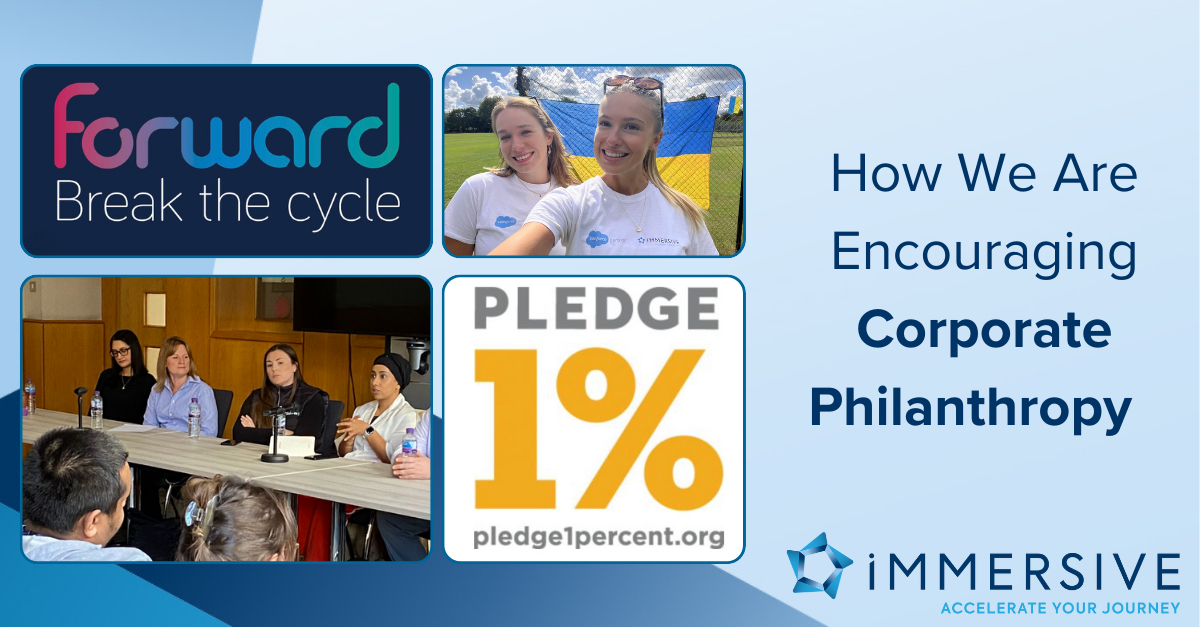 Supporting Salesforce & Pledge 1% - iMMERSIVE